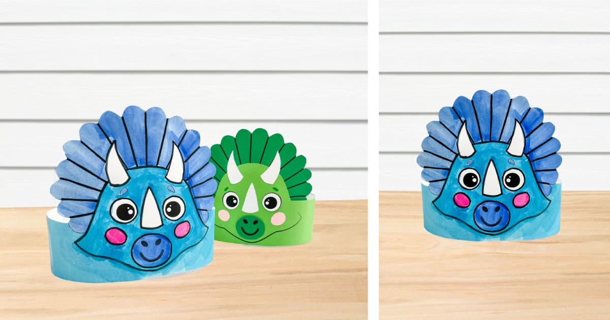 16 Easy Printable Dinosaur Crafts - Celebrating with kids