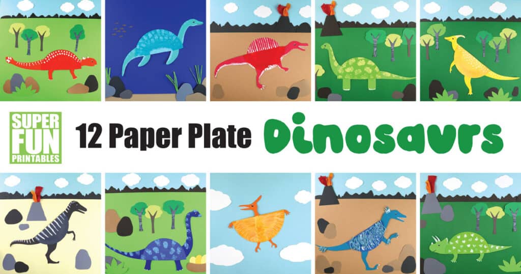 16 Easy Printable Dinosaur Crafts - Celebrating with kids