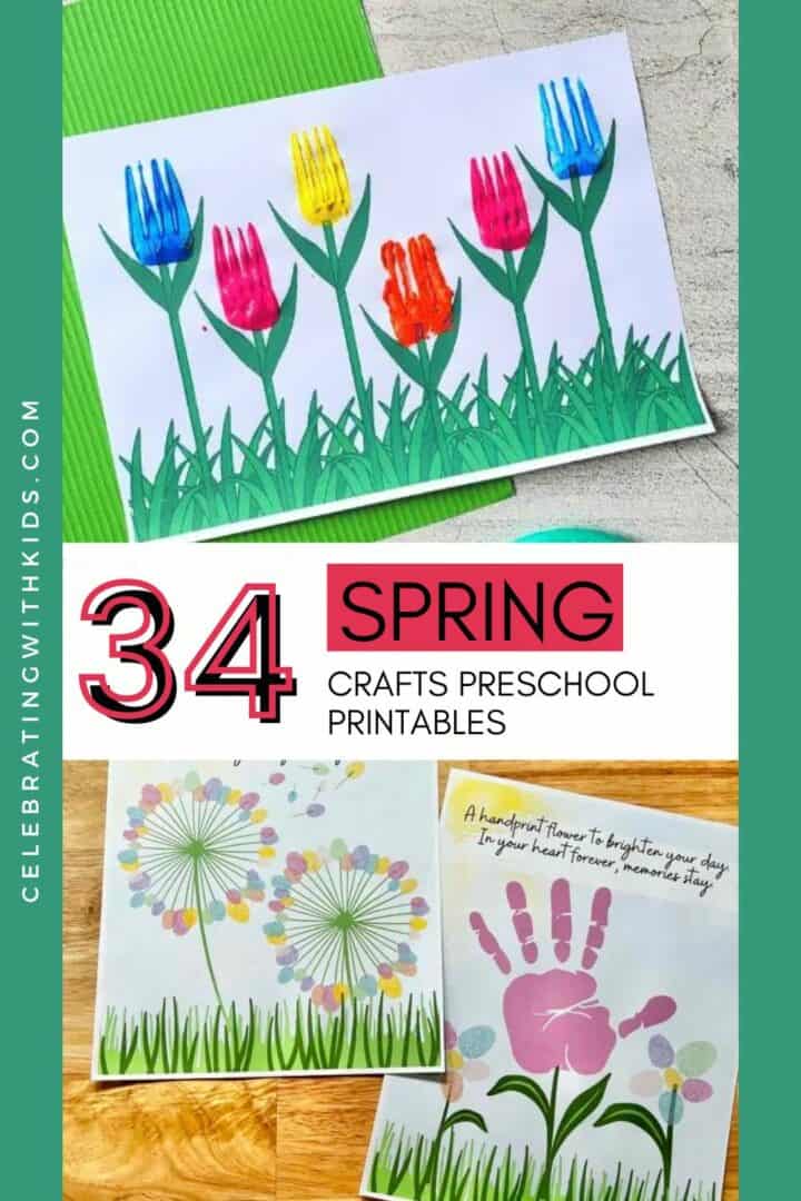 34 Creative Spring Crafts Preschool Printables - Celebrating with kids
