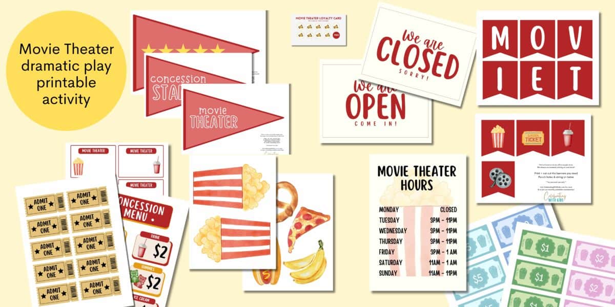 Imaginative Play Printables - Celebrating with kids