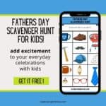 Fathers Day Scavenger Hunt - free printable - Celebrating with kids