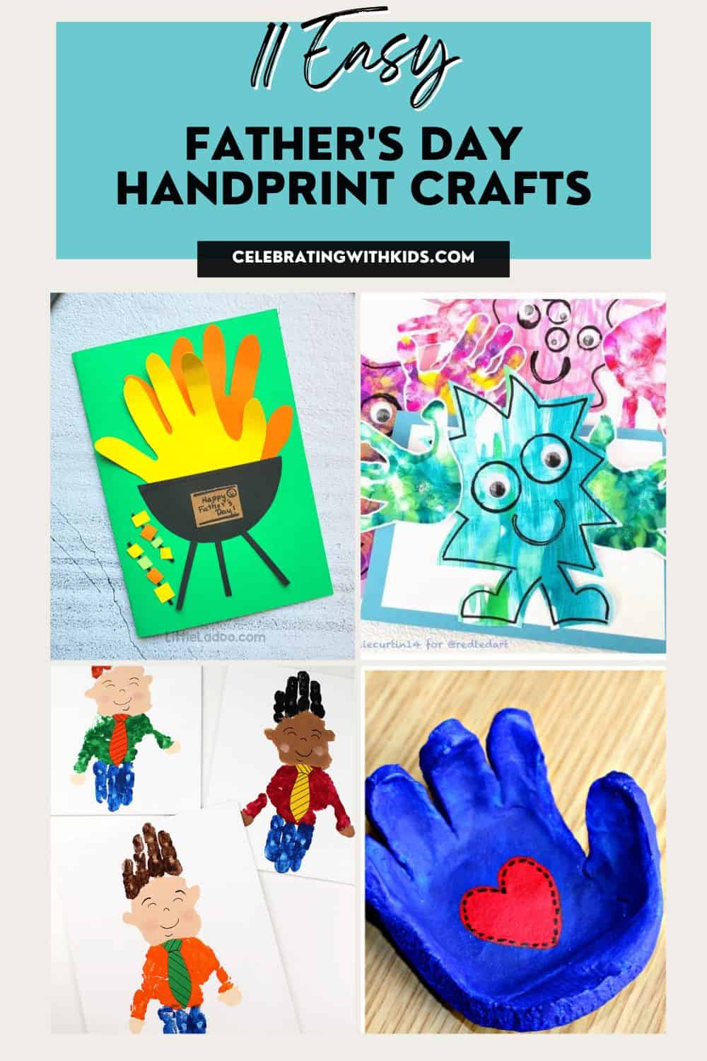 11 Easy Father's Day Handprint Crafts - Celebrating with kids