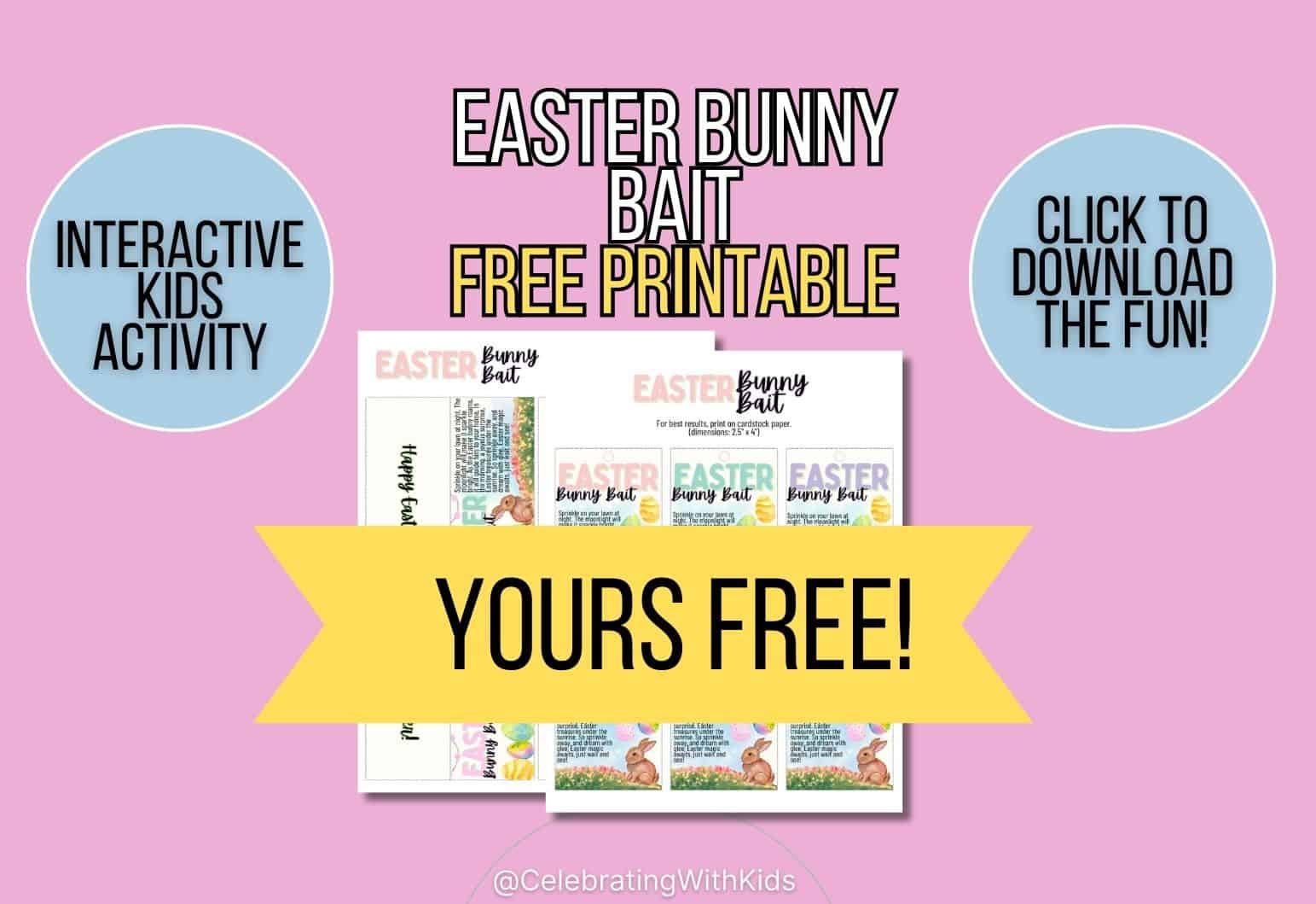 Easter Bunny Bait - free printable - Celebrating with kids