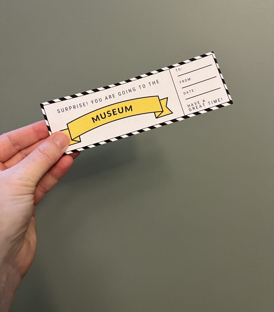 Free Printable Museum Tickets for Kids - Celebrating with kids