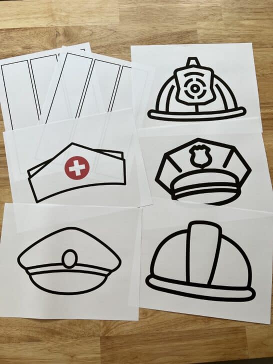 Printable Community Helpers Hats for Kids - Celebrating with kids