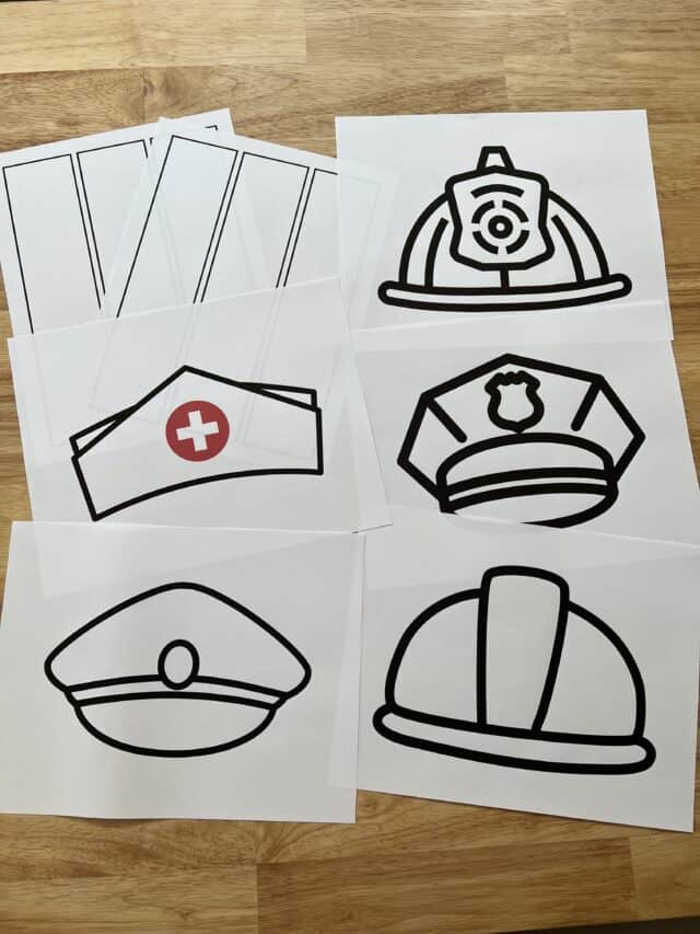 Printable Community Helpers Hats for Kids - Celebrating with kids