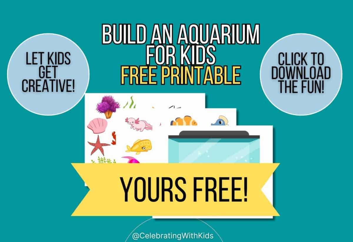 Make Your Own Aquarium printable for kids - Celebrating with kids