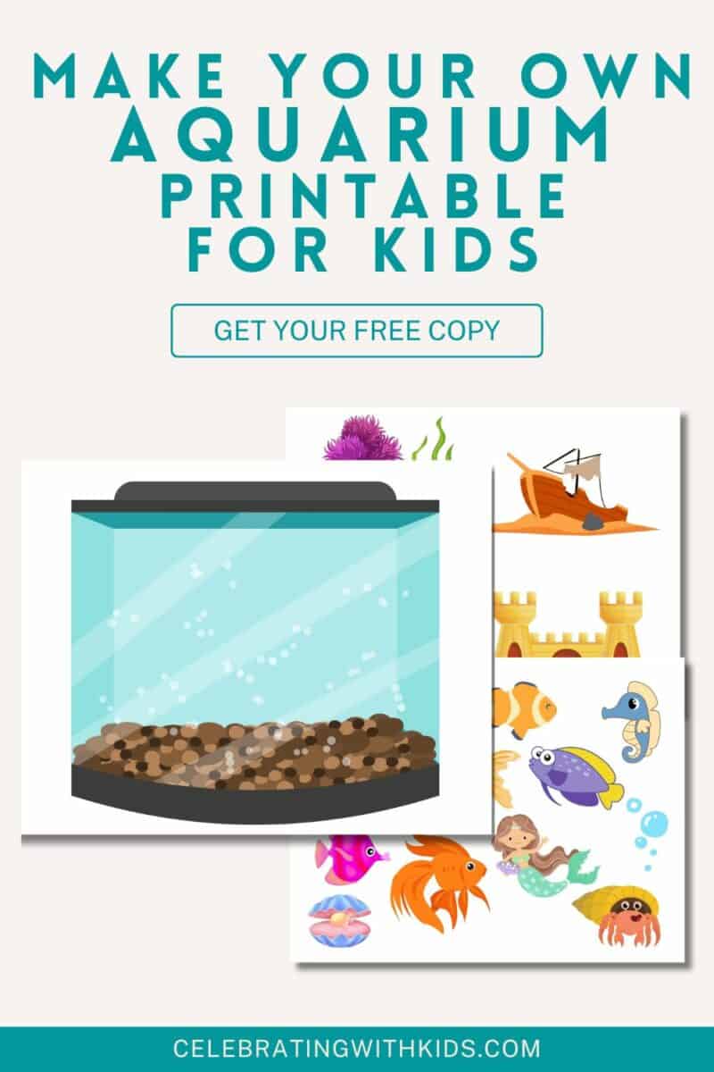 Make Your Own Aquarium printable for kids - Celebrating with kids