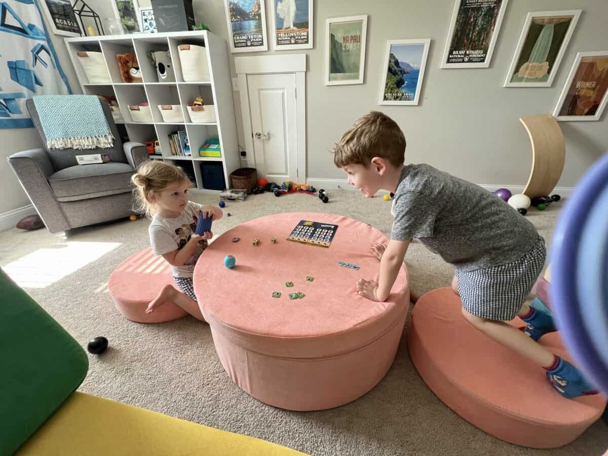 Chunk build ideas - play ottoman fun! - Celebrating with kids