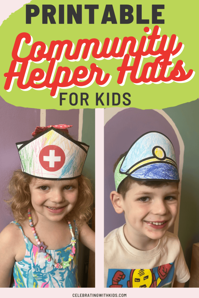 Printable Community Helpers Hats for Kids - Celebrating with kids