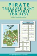 Pirate treasure hunt - free printable for kids! - Celebrating with kids