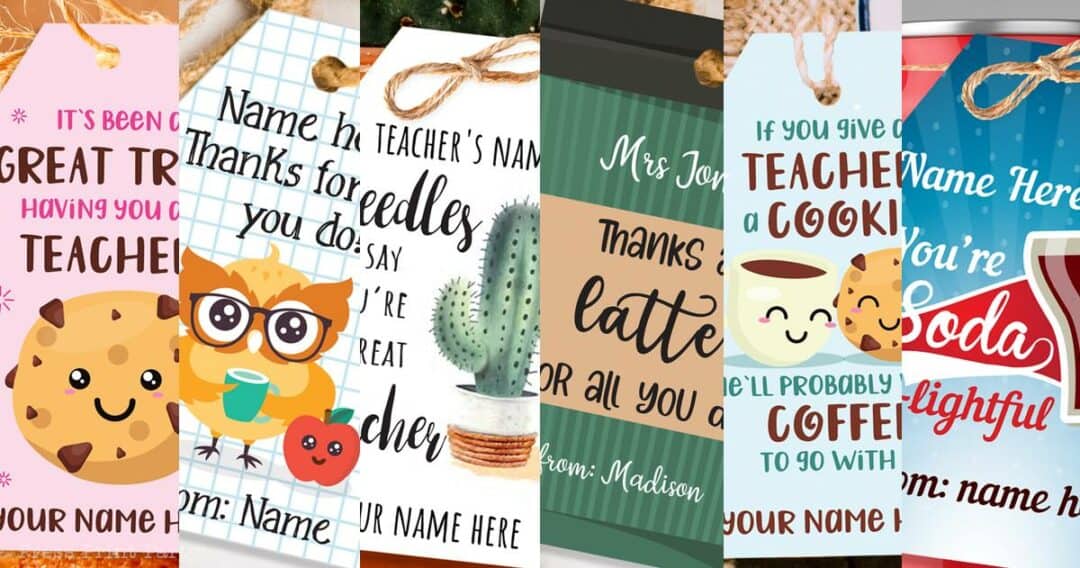 5 Teacher Appreciation Printables to Express Your Thanks - Celebrating ...