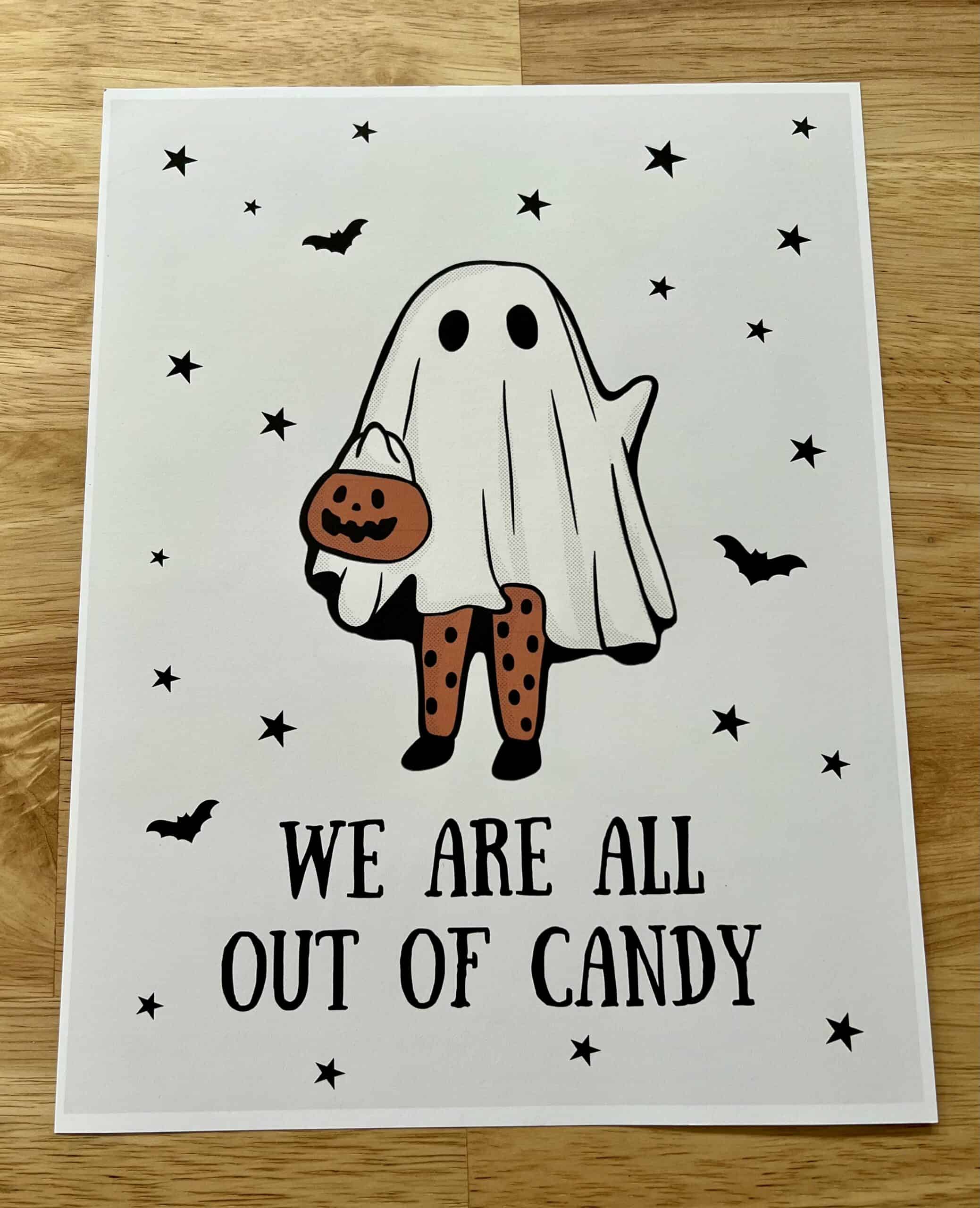 Halloween Candy Sign - Free Printable! - Celebrating with kids