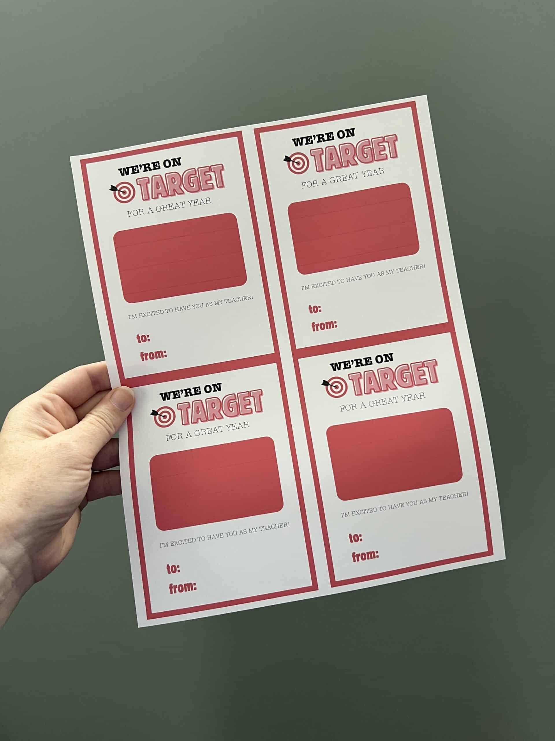 First Day of School Teacher Gift Card Holders - FREE Printable ...