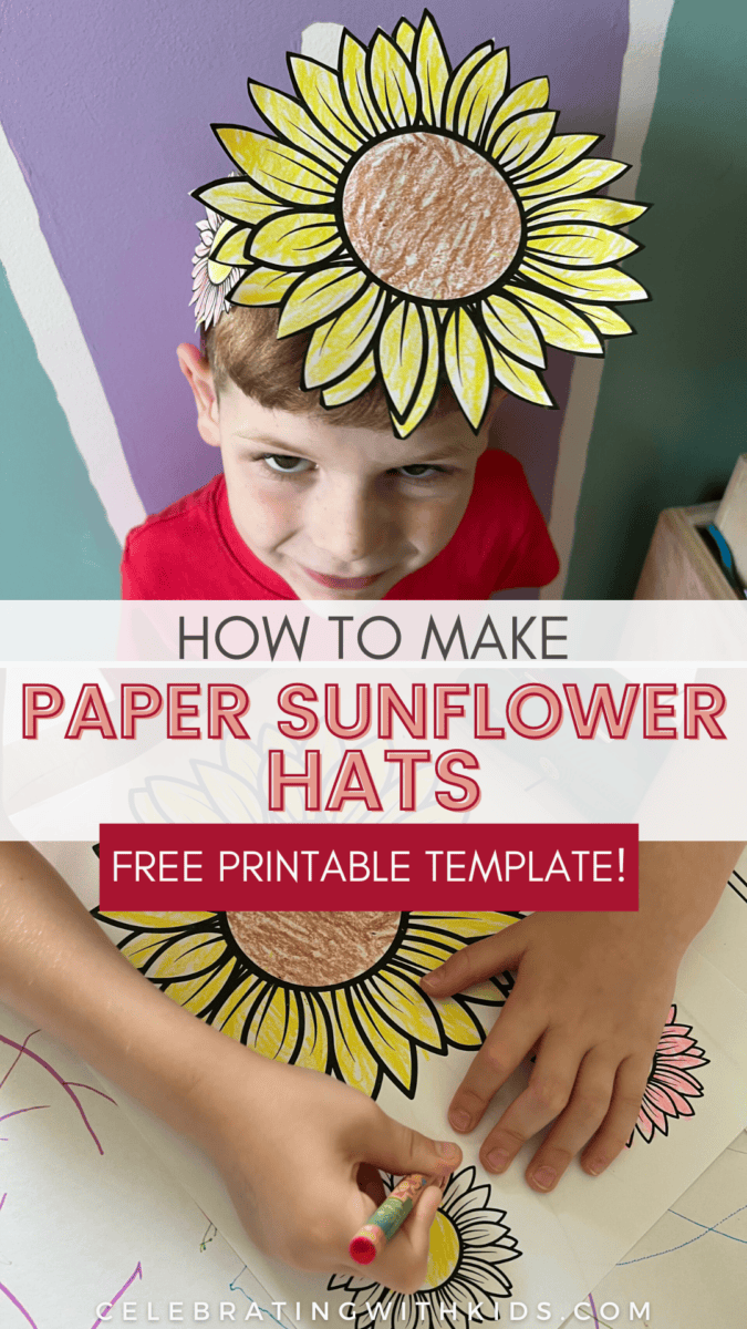 How to Make Paper Sunflower Hats - Celebrating with kids