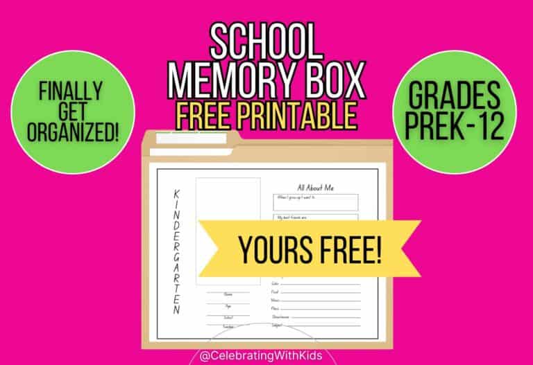 Create Cherished Memories with Our School Memory Box Printable ...
