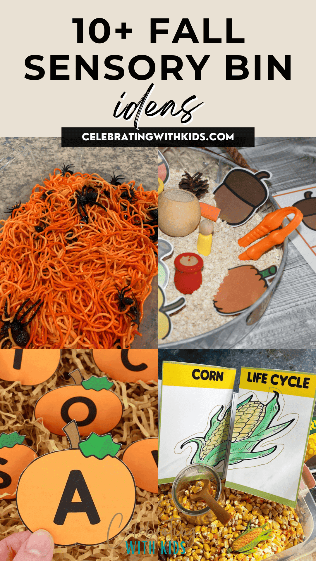 12 Best Fall Sensory Bin Ideas for Kids - Celebrating with kids