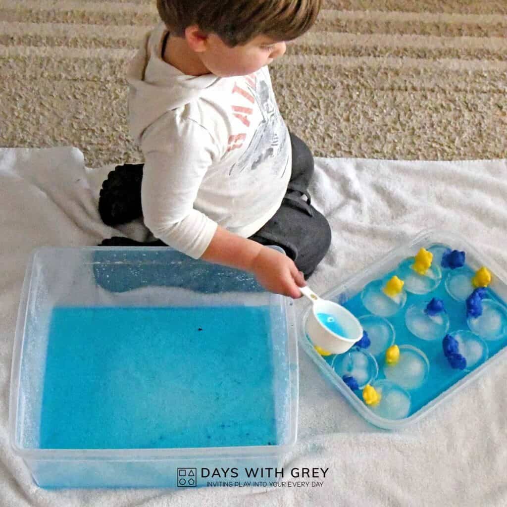 10 Easy DIY Arctic Sensory Bins for Kids - Celebrating with kids