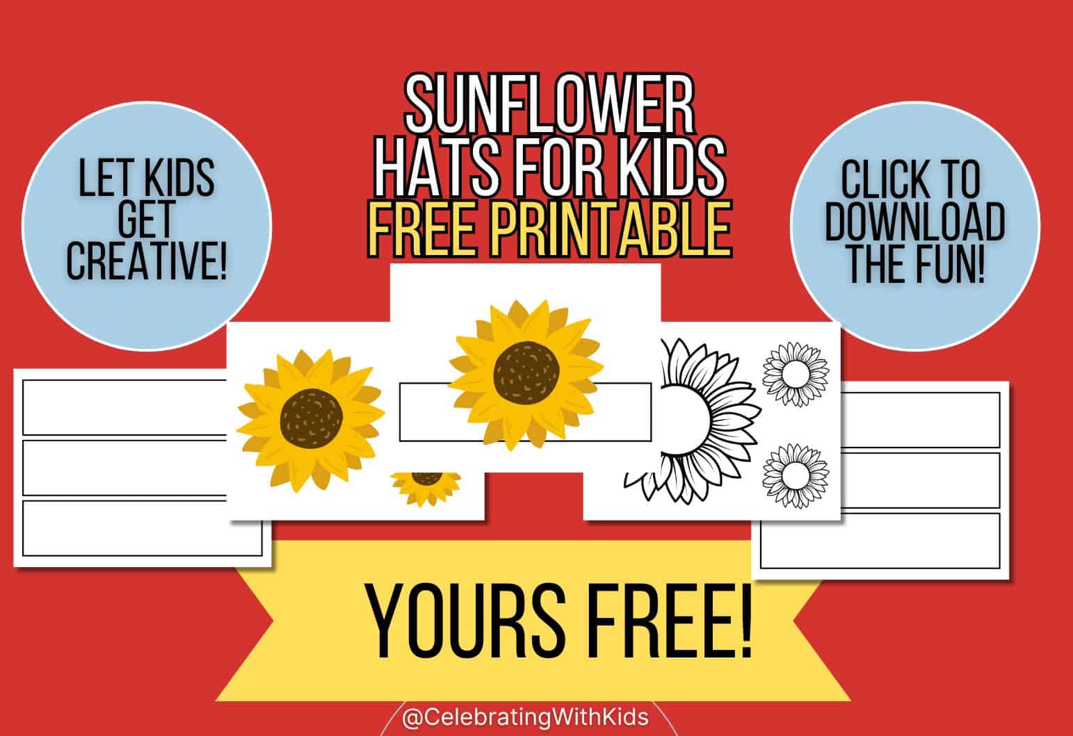 How to Make Paper Sunflower Hats - Celebrating with kids