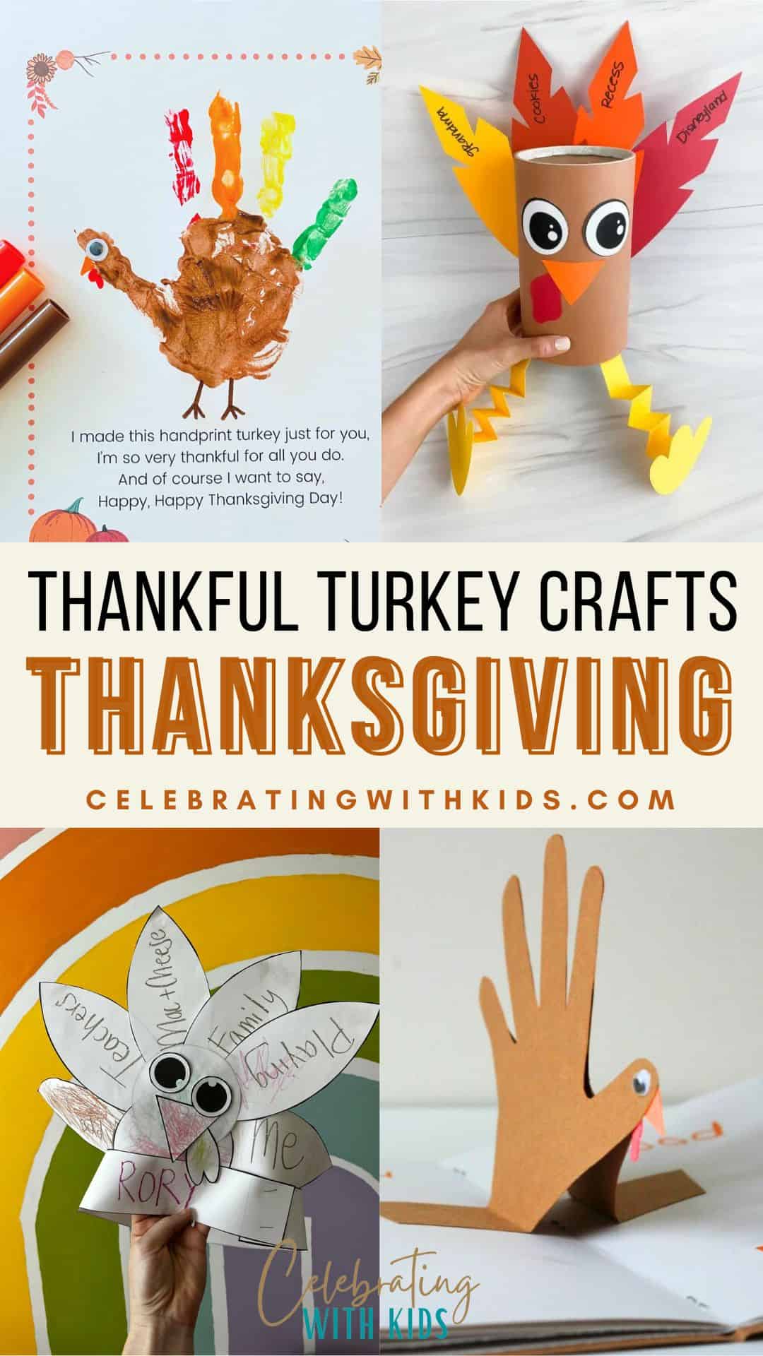 7 Thankful Turkey Crafts for Thanksgiving - Celebrating with kids
