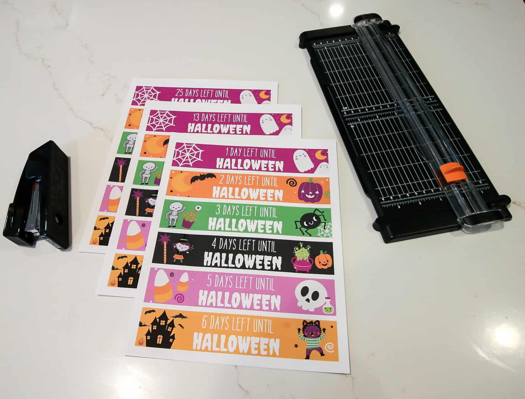 Halloween Countdown Paper Chain – Free Printable! - Celebrating with kids