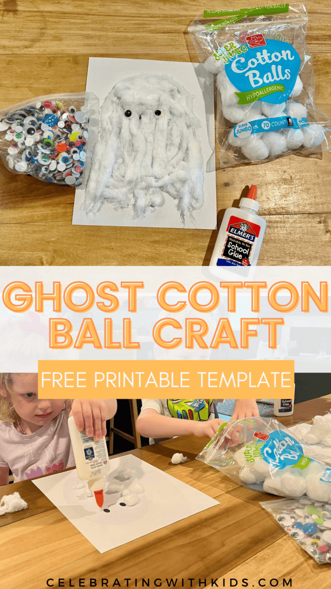 Ghost Cotton Ball Craft: A Spooky and Fun DIY for Kids! - Celebrating ...