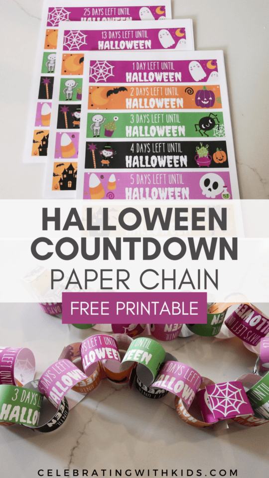 Halloween Countdown Paper Chain – Free Printable! - Celebrating with kids