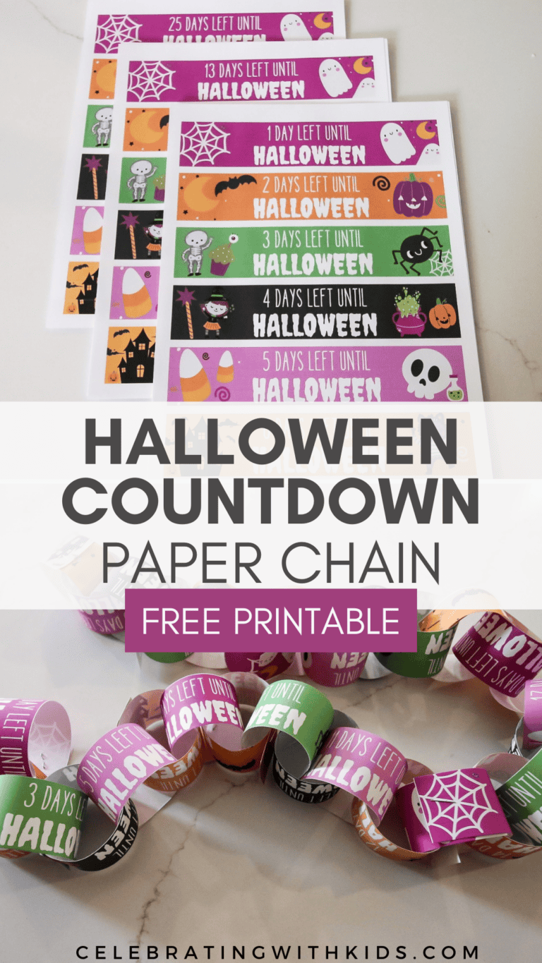 Halloween Countdown Paper Chain – Free Printable! - Celebrating with kids