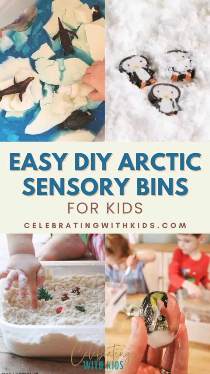 10 Easy DIY Arctic Sensory Bins for Kids - Celebrating with kids