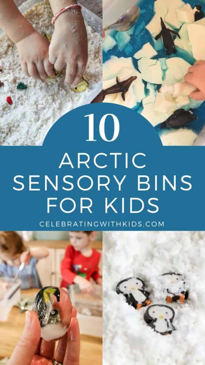 10 Easy DIY Arctic Sensory Bins for Kids - Celebrating with kids