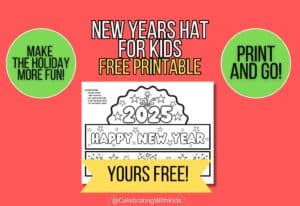 DIY 2025 New Year's Hat Printable: Fun & Easy Kids' Craft for New Year ...
