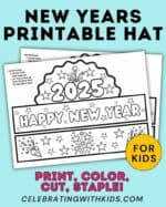 DIY 2025 New Year's Hat Printable: Fun & Easy Kids' Craft for New Year ...