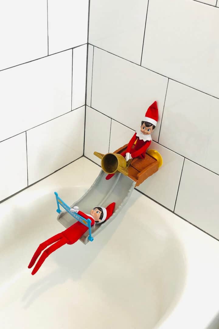 7 Hilarious Elf on a Shelf Bathroom Ideas - Celebrating with kids