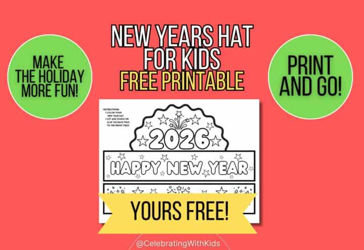 DIY 2026 New Year's Hat Printable: Fun & Easy Kids' Craft for New Year ...