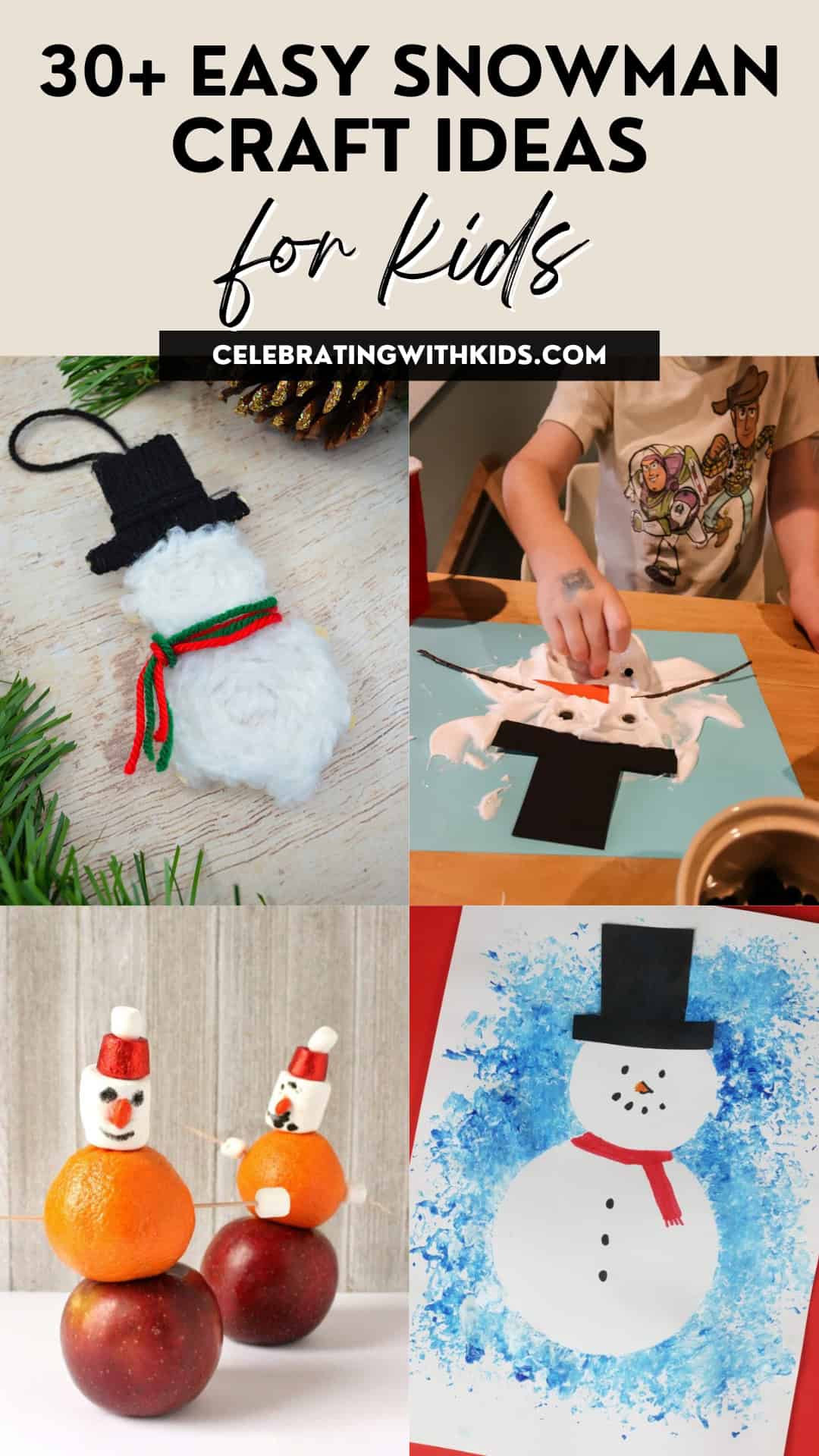32 Fun Snowman Craft Ideas for Kids - Celebrating with kids