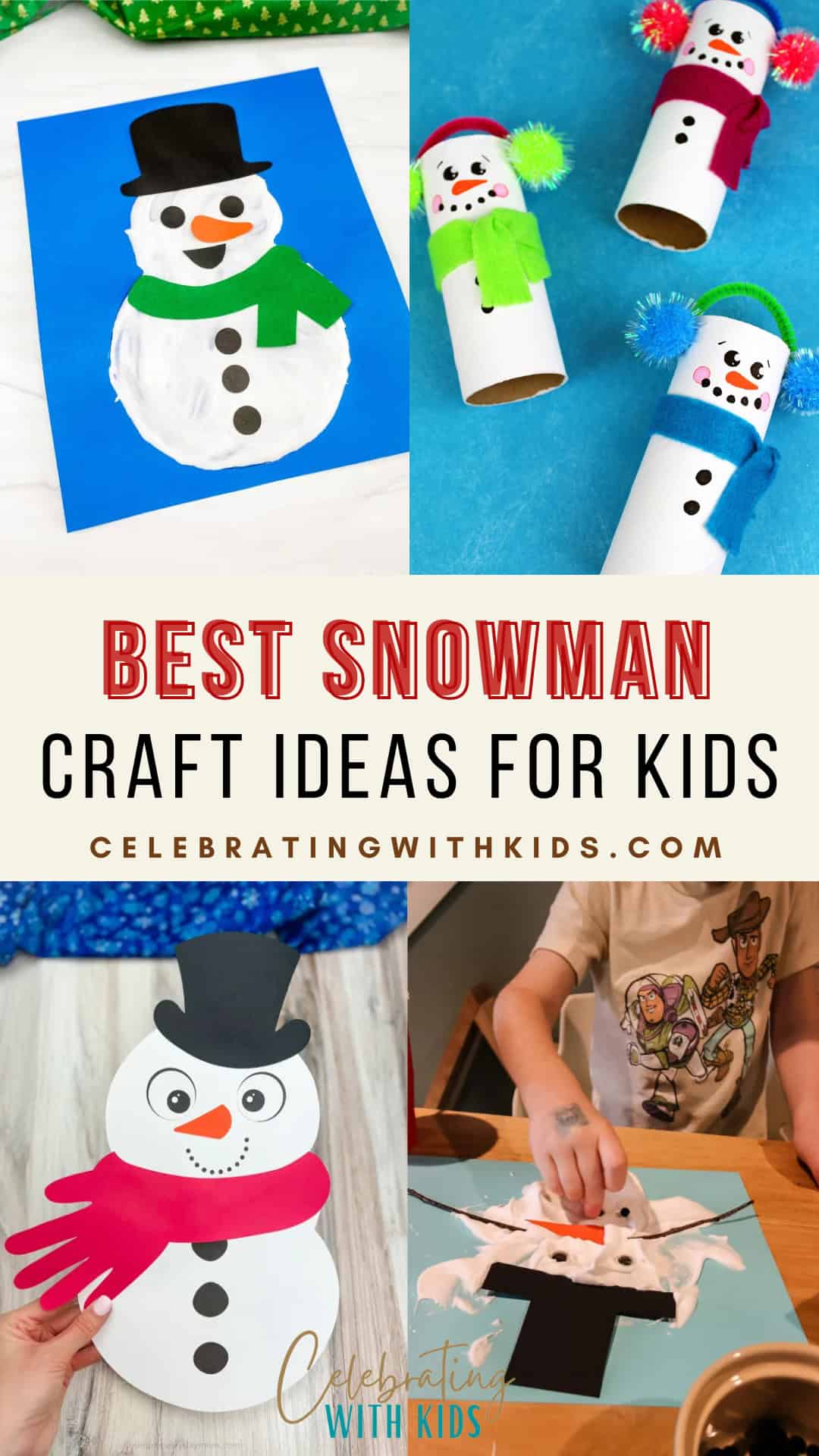 32 Fun Snowman Craft Ideas for Kids - Celebrating with kids
