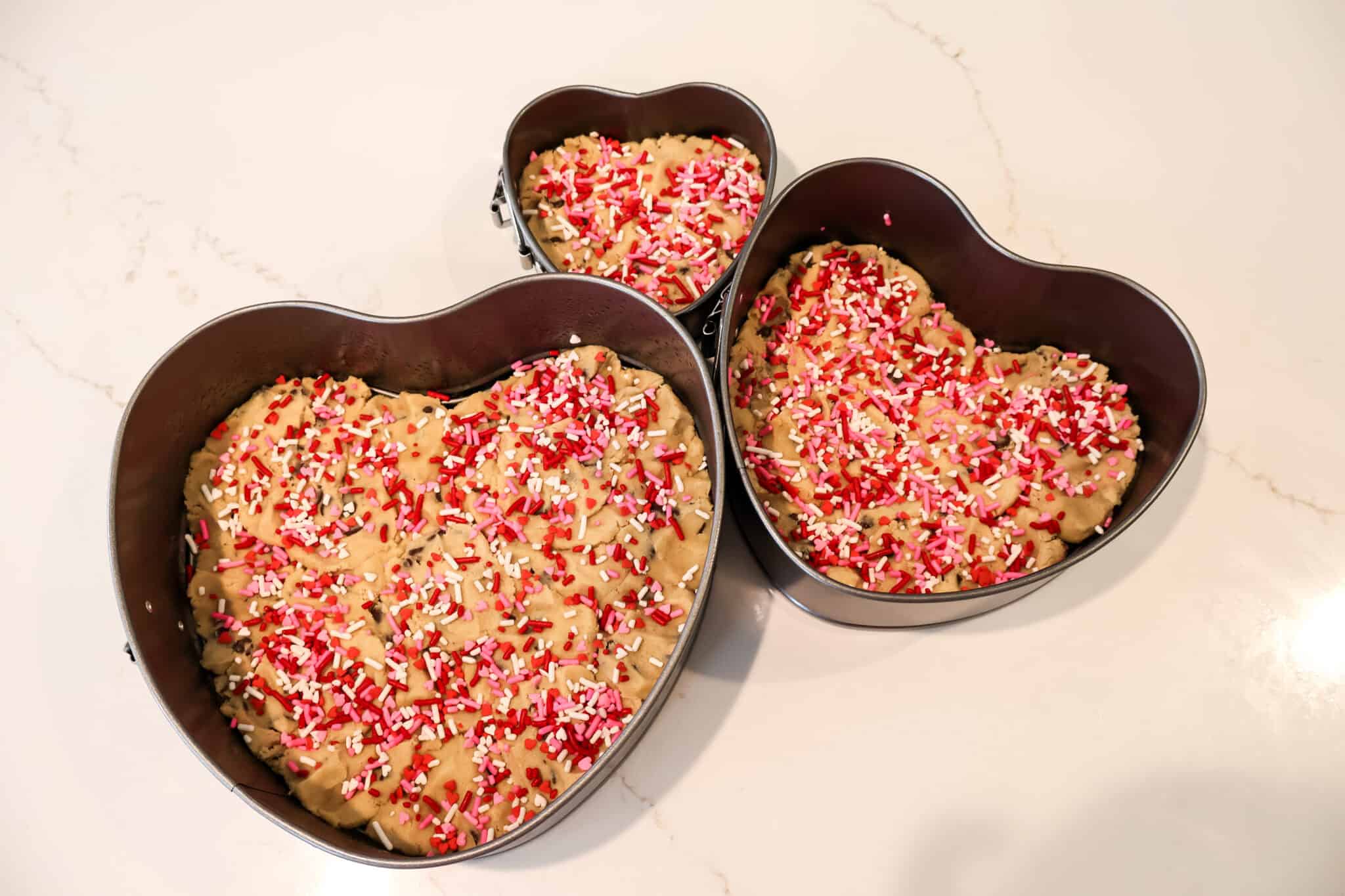 3 tiered heart cookie cake - Celebrating with kids