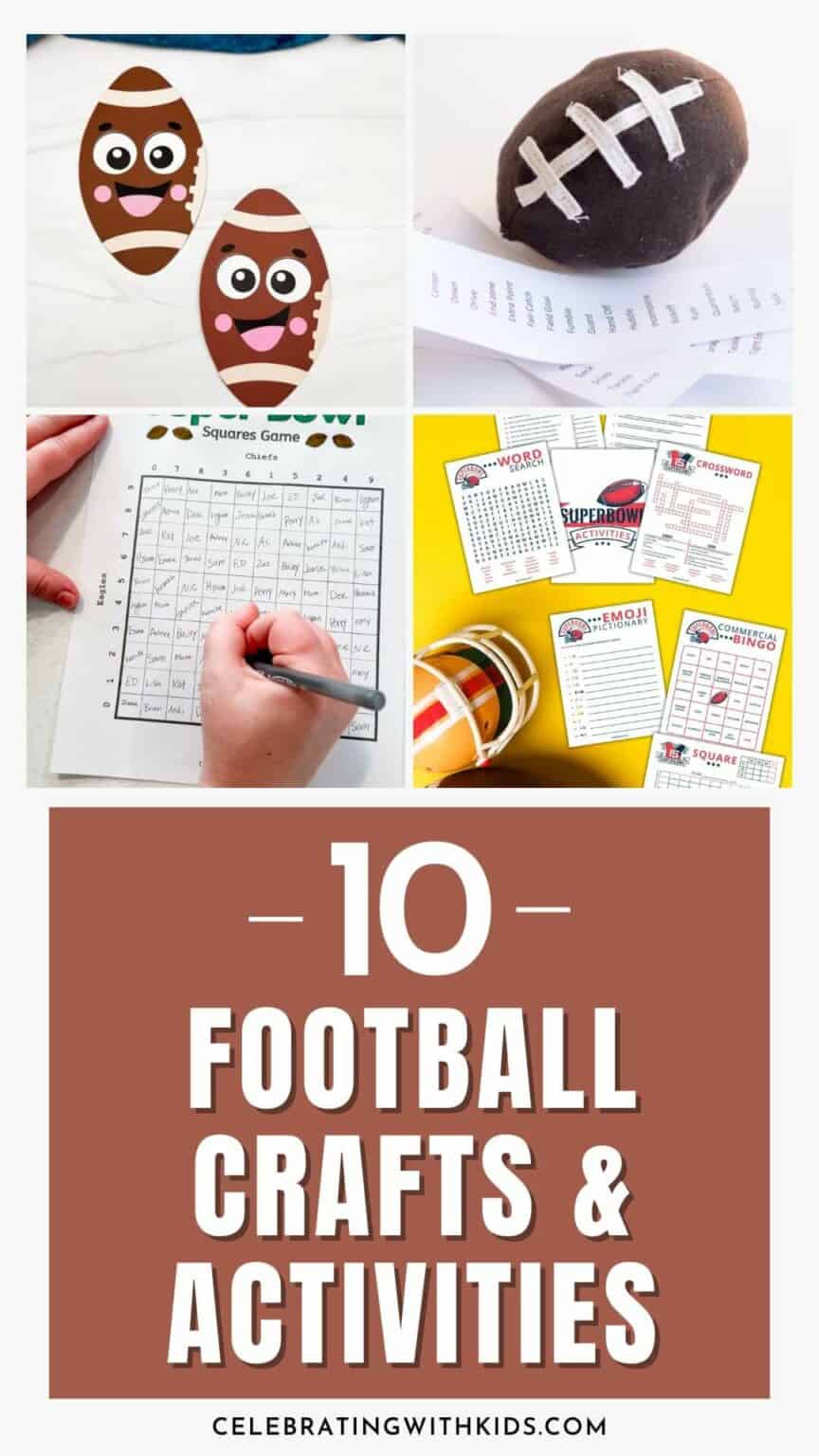 10 Easy Football Crafts and Activities for Kids - Celebrating with kids