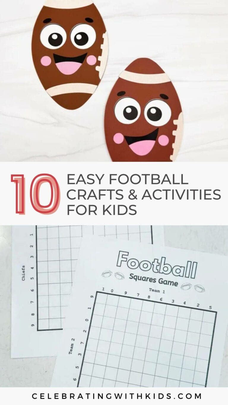 10 Easy Football Crafts and Activities for Kids - Celebrating with kids
