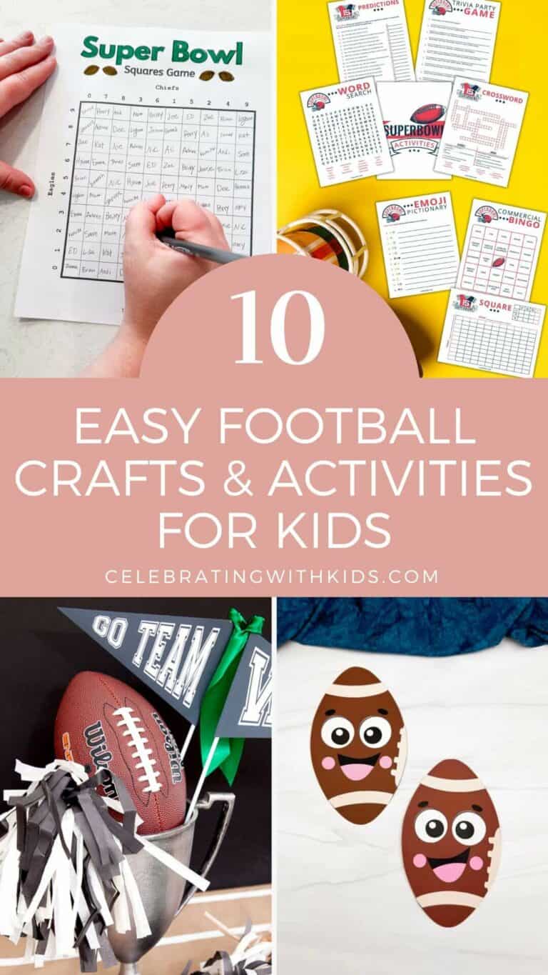 10 Easy Football Crafts and Activities for Kids - Celebrating with kids