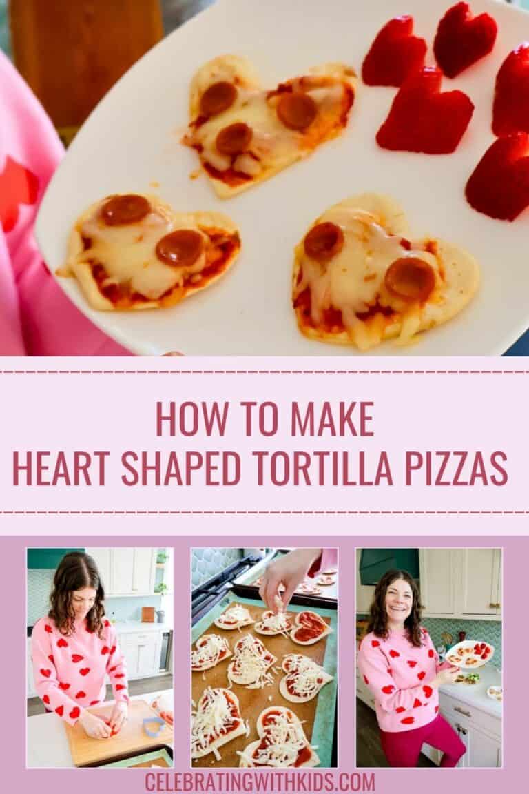 The cutest Heart Shaped Tortilla Pizzas! - Celebrating with kids