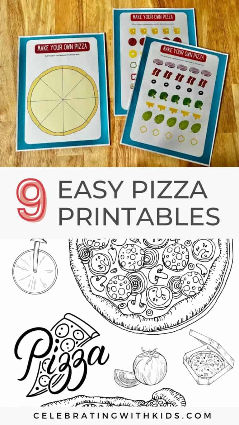 9 Fun & Educational Pizza Printables for Kids - Celebrating with kids