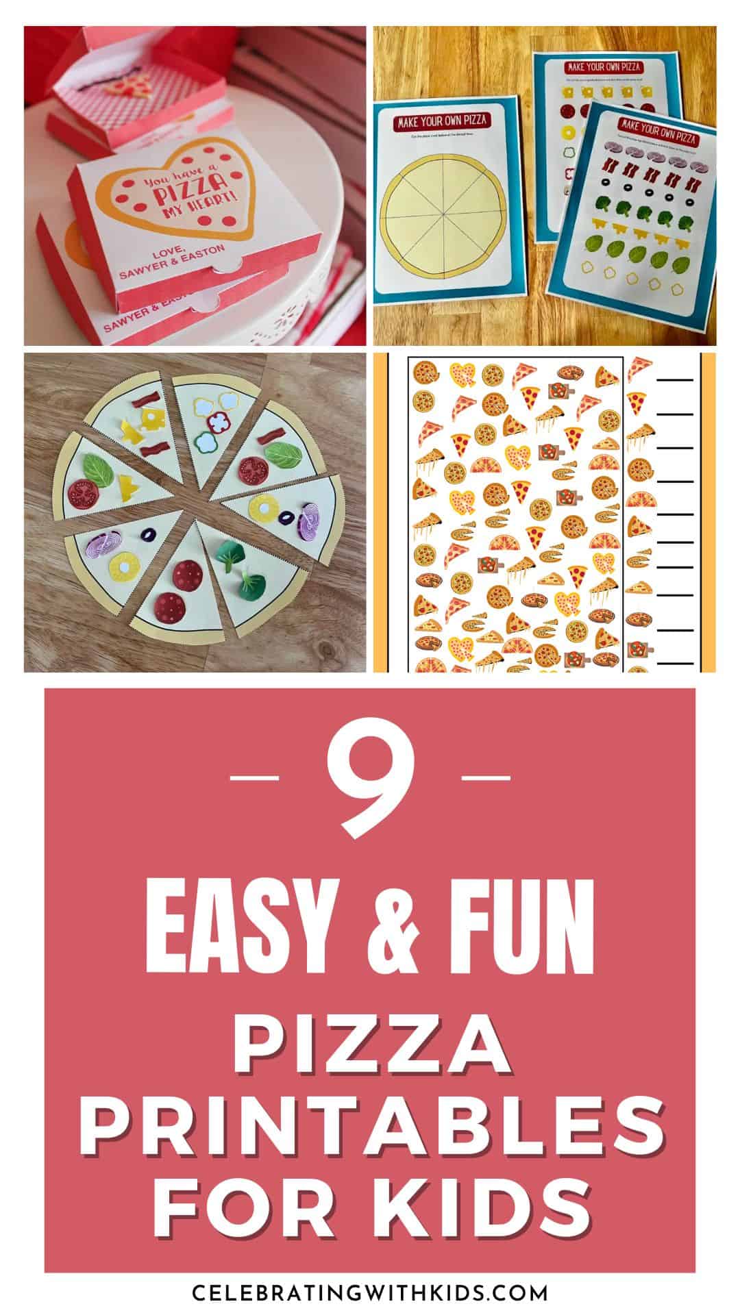 9 Fun & Educational Pizza Printables for Kids - Celebrating with kids