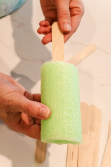 Easy DIY Pool Noodle Popsicle Banner - Celebrating with kids