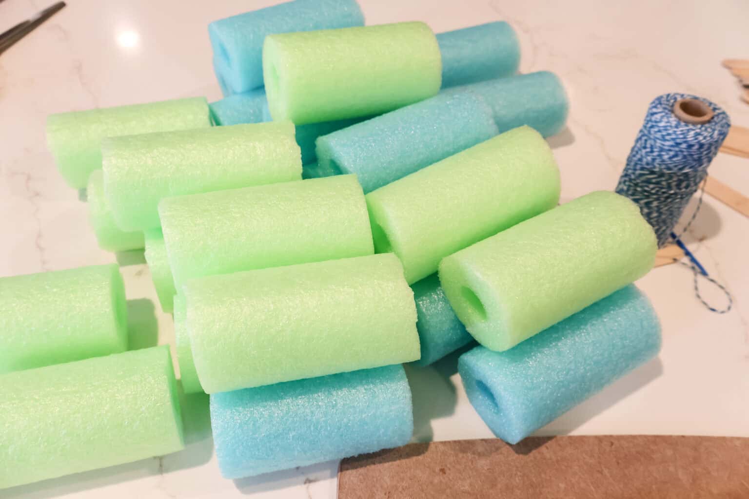 Easy DIY Pool Noodle Popsicle Banner - Celebrating with kids