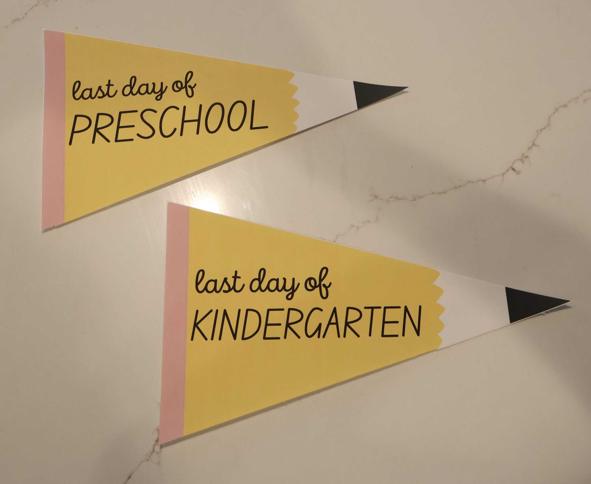 Free Last Day of School Pennant Printable for Kids - Celebrating with kids
