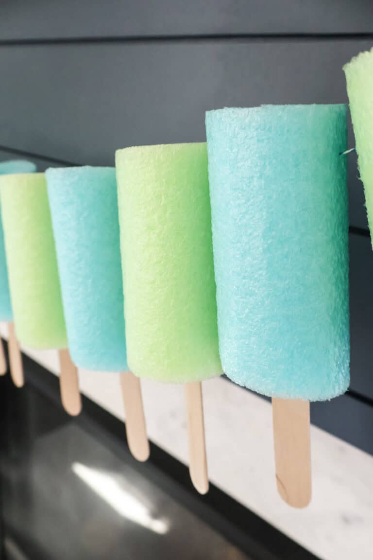 Easy DIY Pool Noodle Popsicle Banner - Celebrating with kids