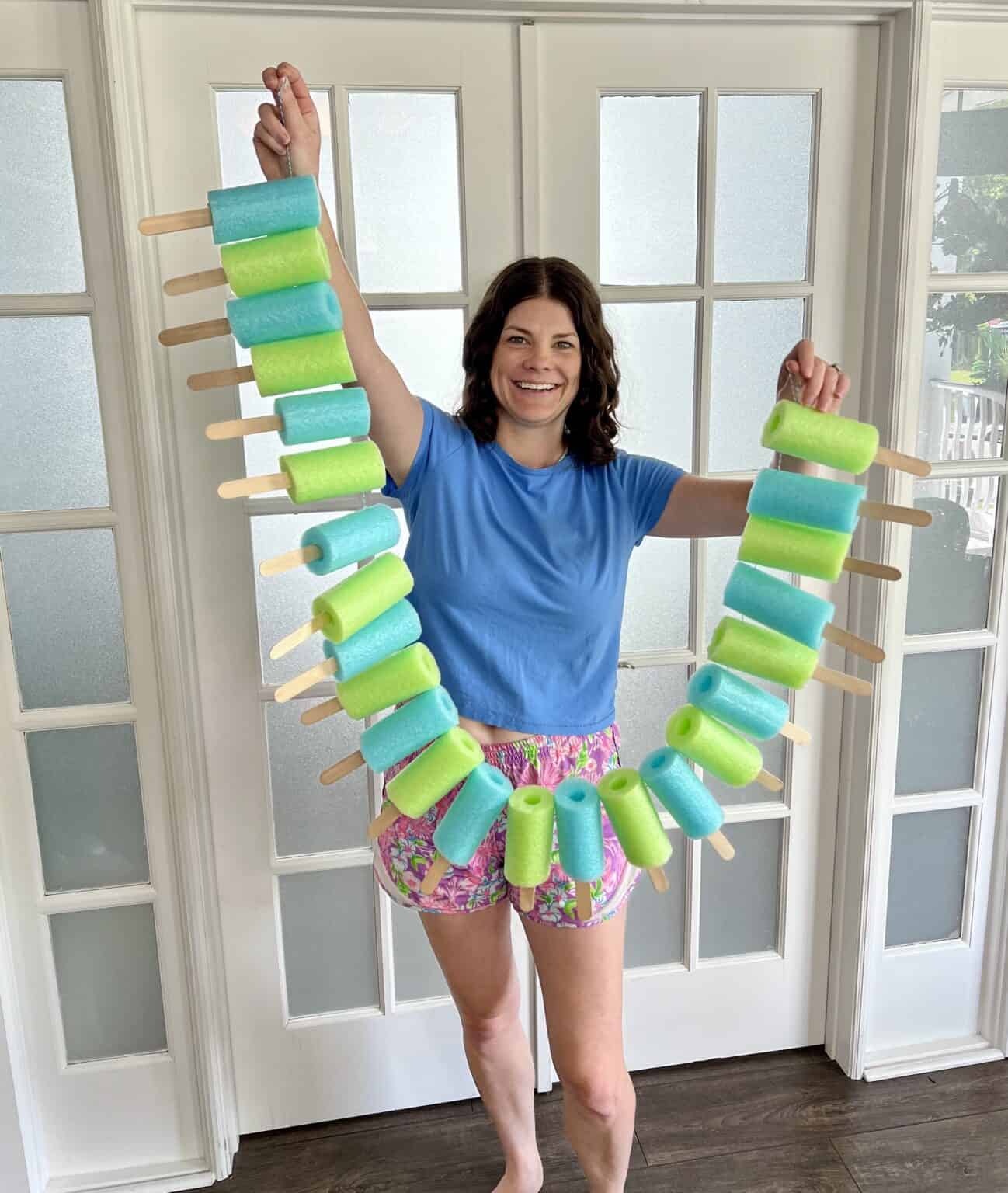 Easy DIY Pool Noodle Popsicle Banner - Celebrating with kids