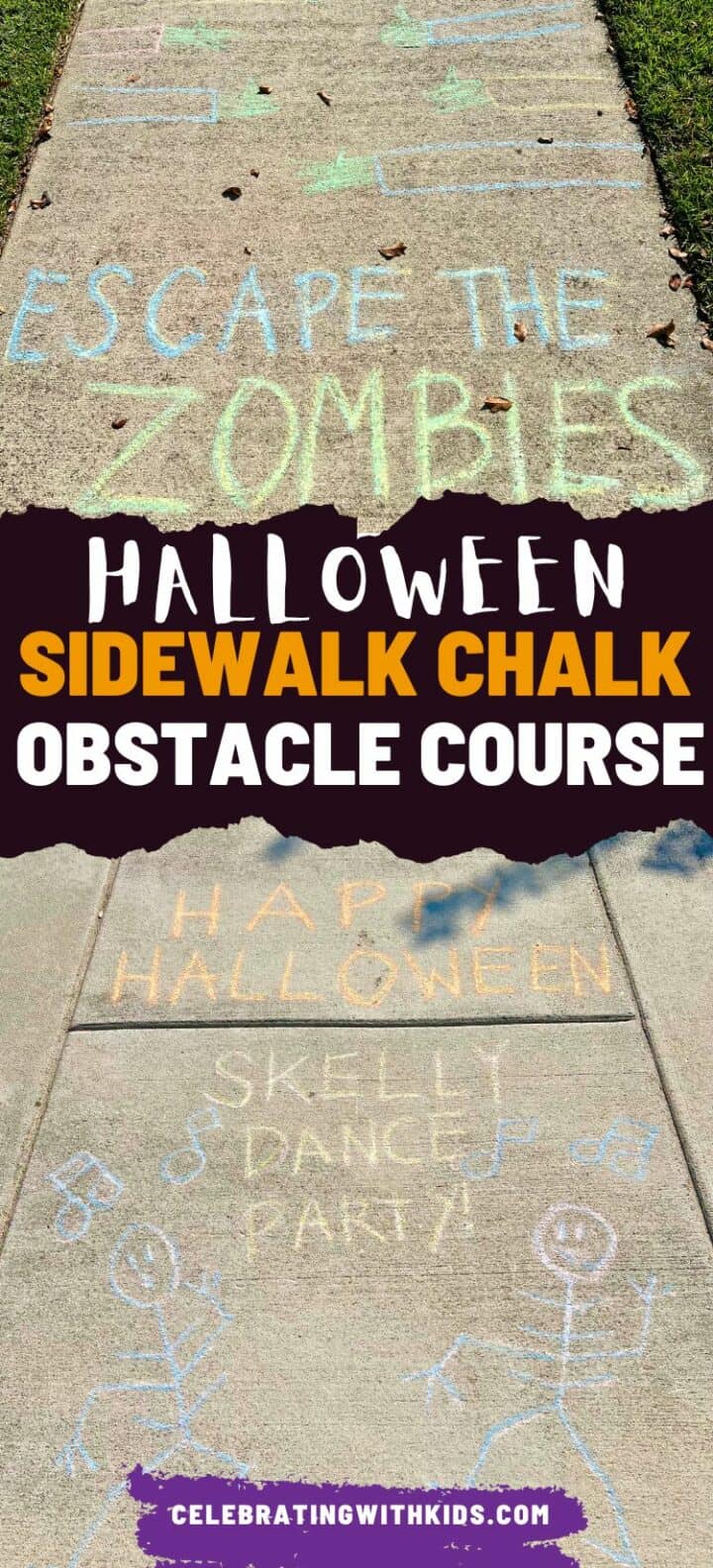 Easy Halloween Sidewalk Chalk Obstacle Course Celebrating With Kids