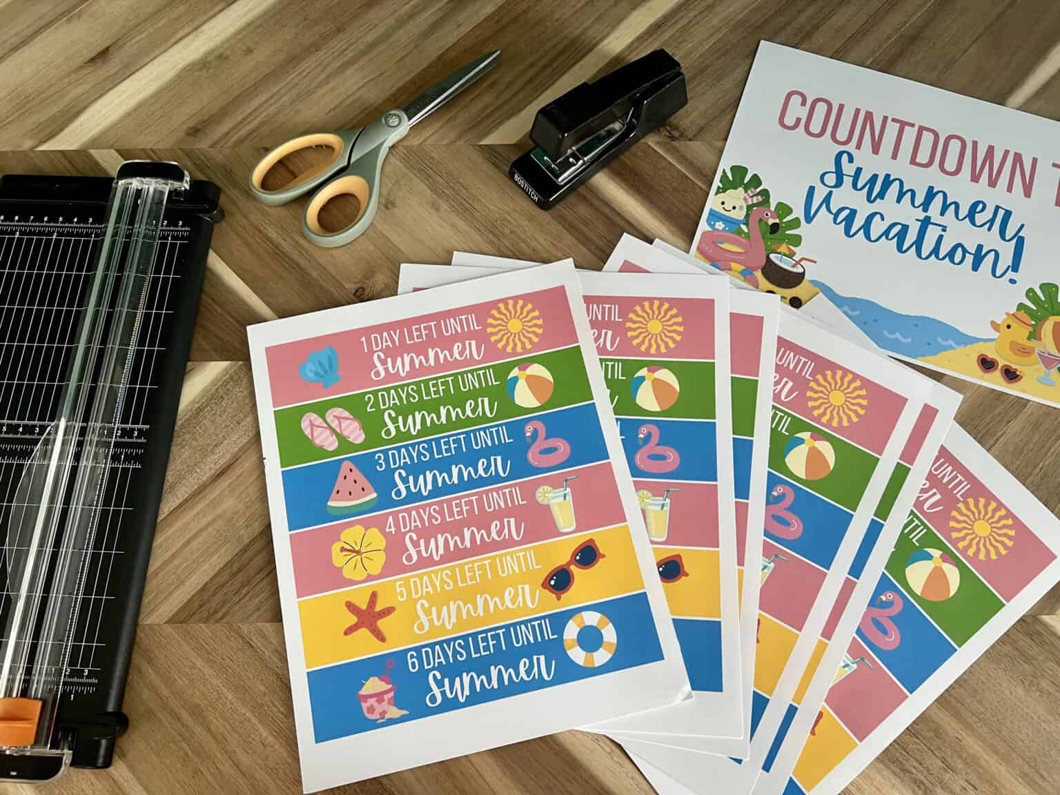Summer Vacation Countdown Paper Chain – Free Printable! - Celebrating ...